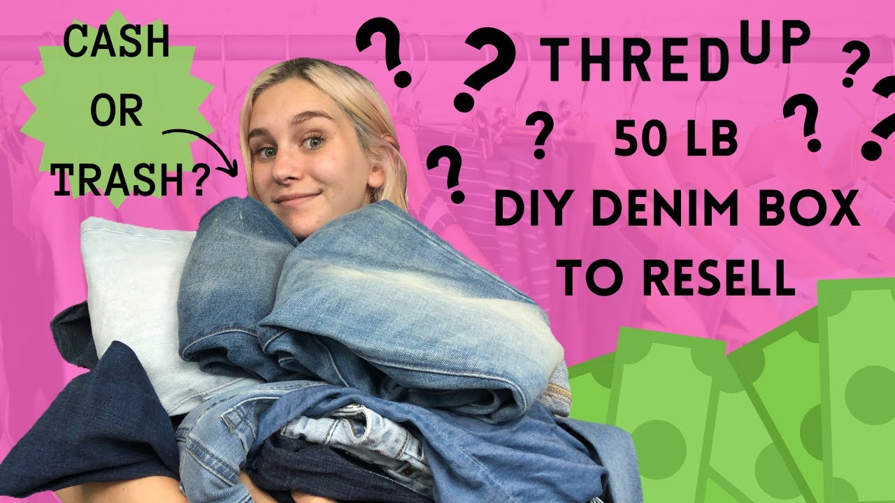 CASH OR TRASH? 50 lb DIY Denim Box from ThreadUp! First Impressions ...
