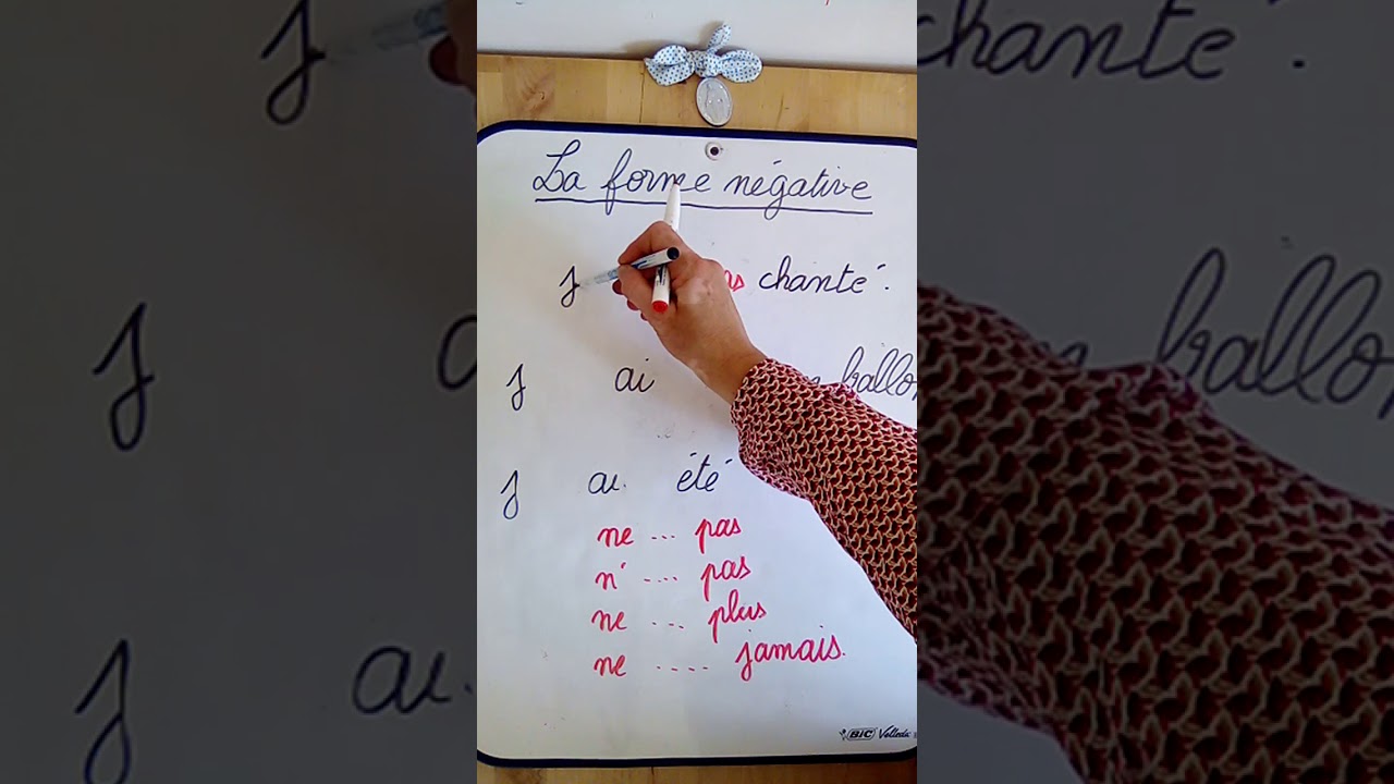 CONJUGAISON le passé composé à la forme négative - YouTube