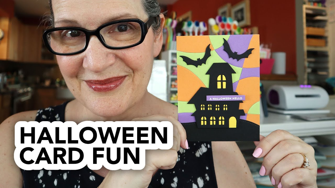 A fun paper-piece Halloween card project - YouTube