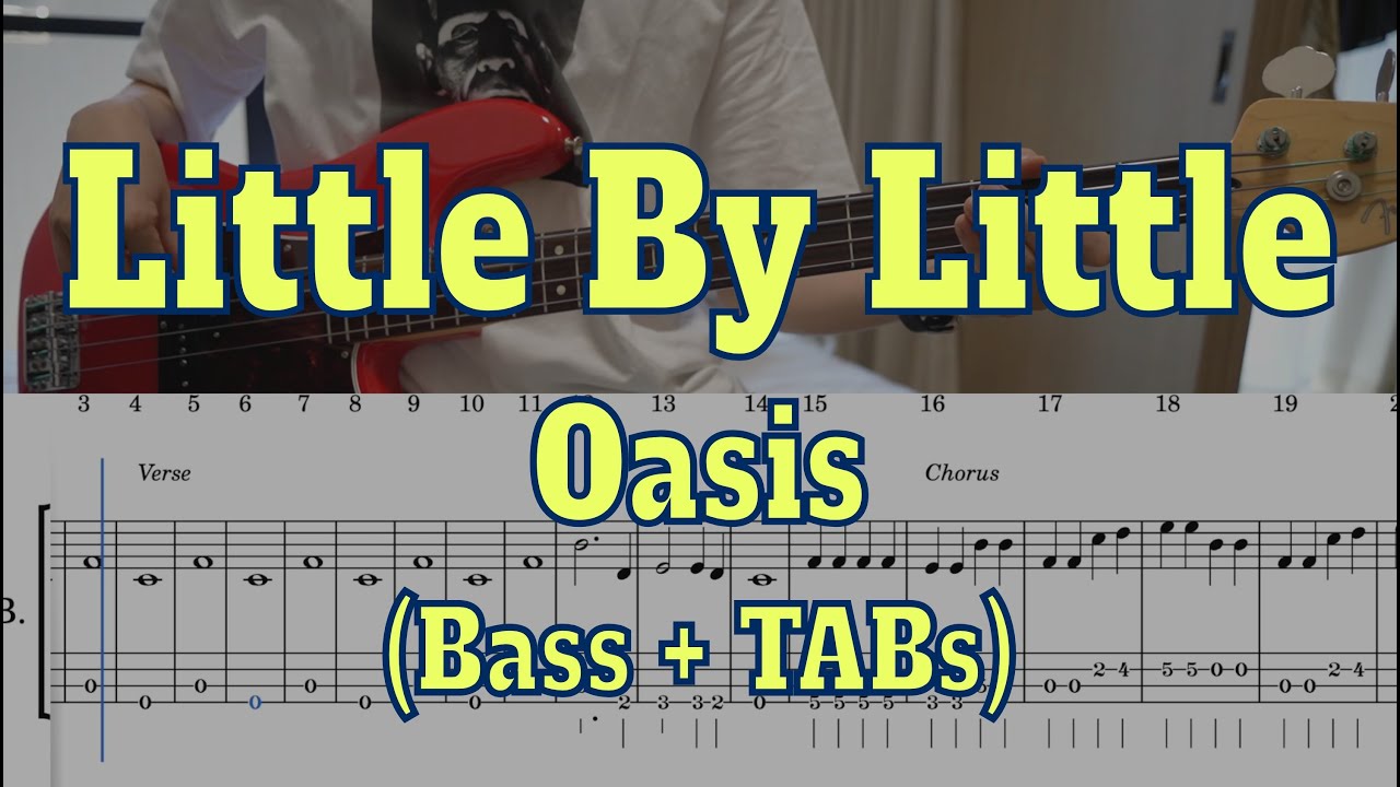 Oasis - Little By Little(Bass cover + Tabs) - YouTube