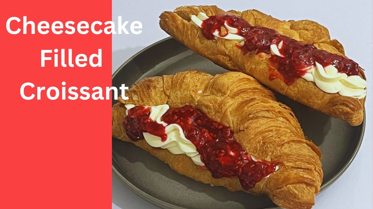 Cheesecake Filled Croissant - YouTube