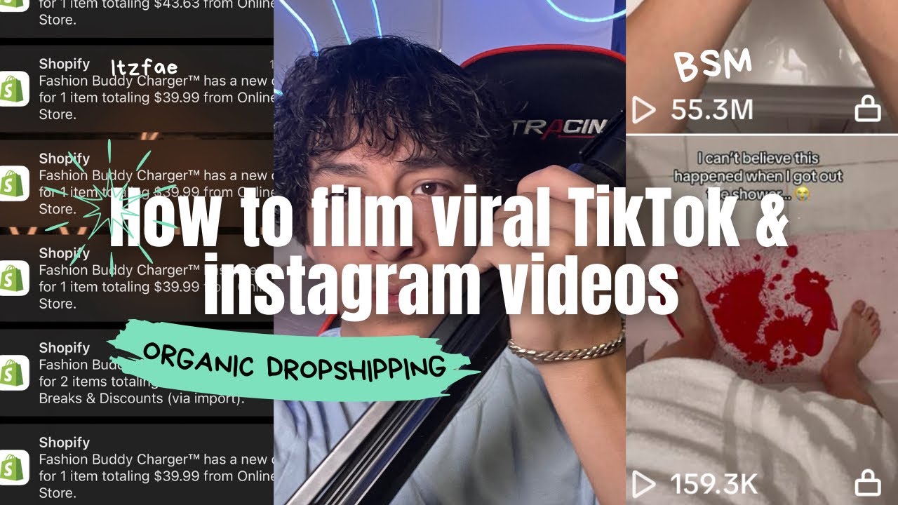 How To Film Viral TikTok Organic Dropshipping Videos - YouTube
