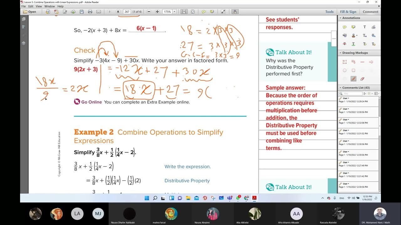 Combine Operations with Linear Expressions. - YouTube