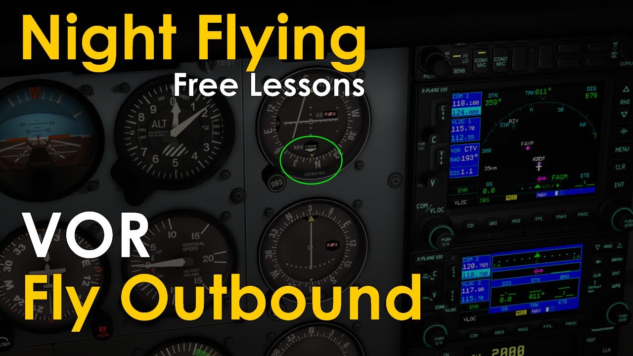 Intercepting a VOR Radial outbound - Night Flying Lessons - YouTube