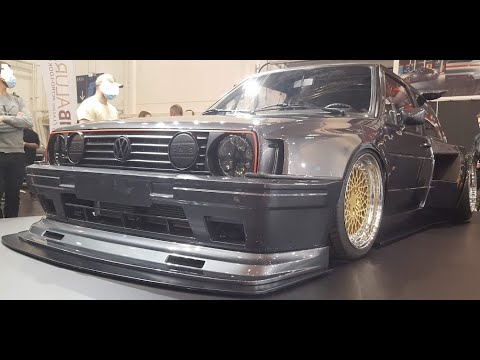 VW GOLF II VR6 wide body kit ESSEN MOTOR SHOW 2021 - YouTube