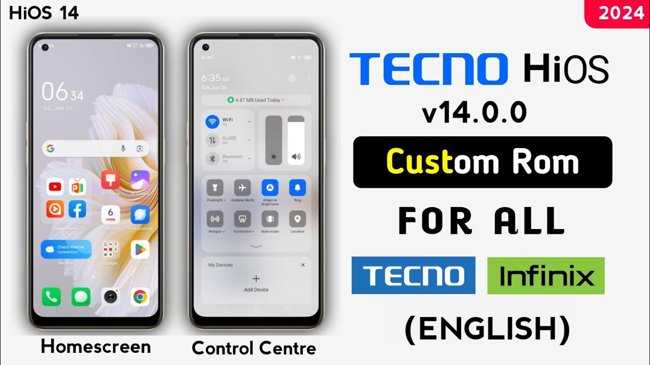 Tecno HiOS 14 Android 14 Custom Rom For Infinix and Tecno Devices | In ...