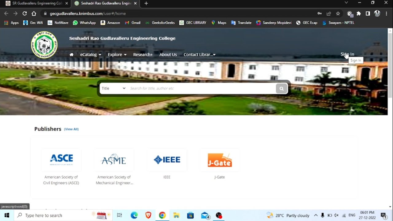 About Digital Library Using Knimbus-An Digital Initiative By #SRGEC ...