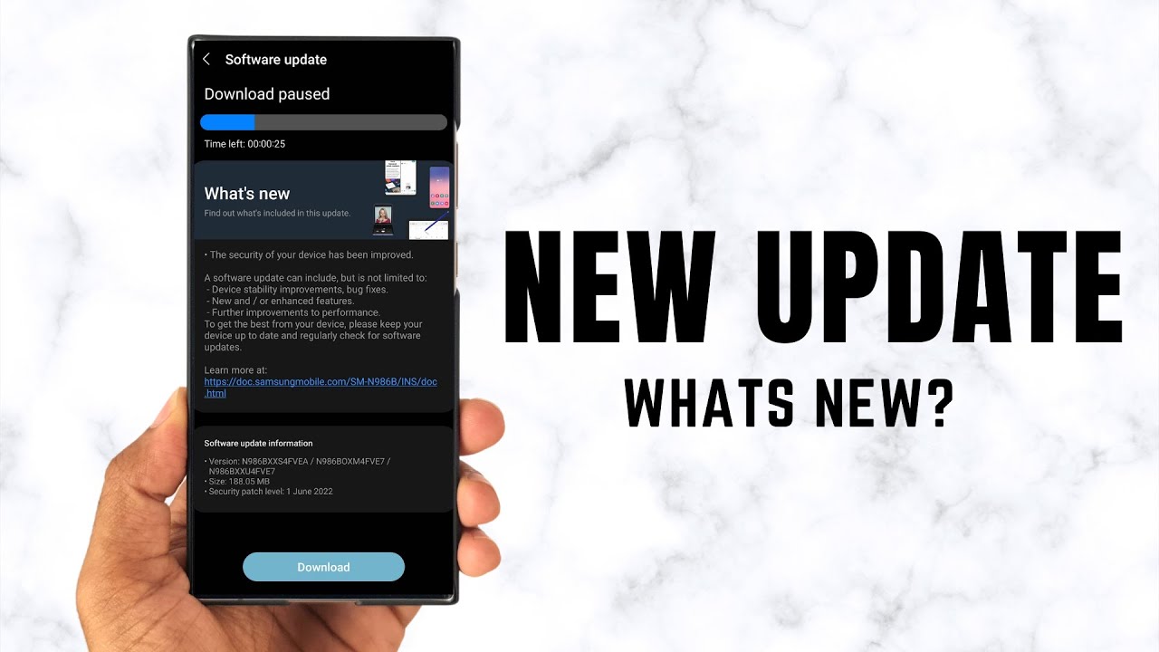 New update for Samsung Galaxy Phone - What's New ??? - YouTube