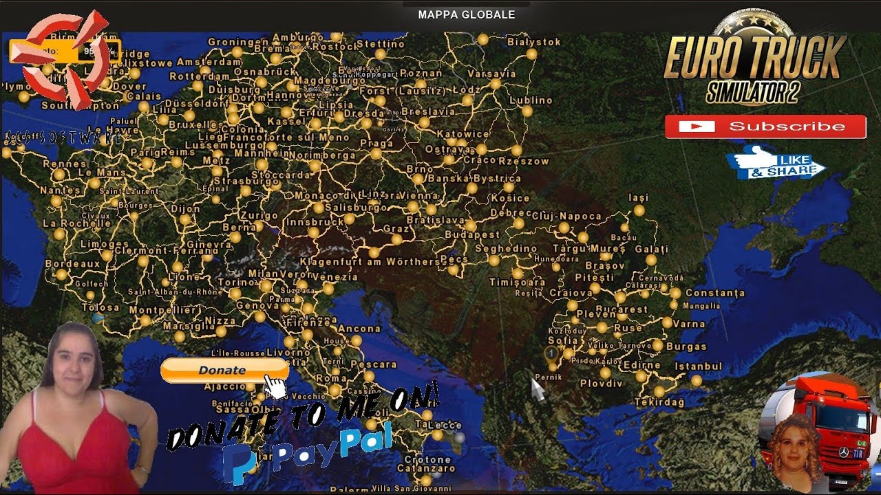 Euro Truck Simulator 2 Map All Dlc