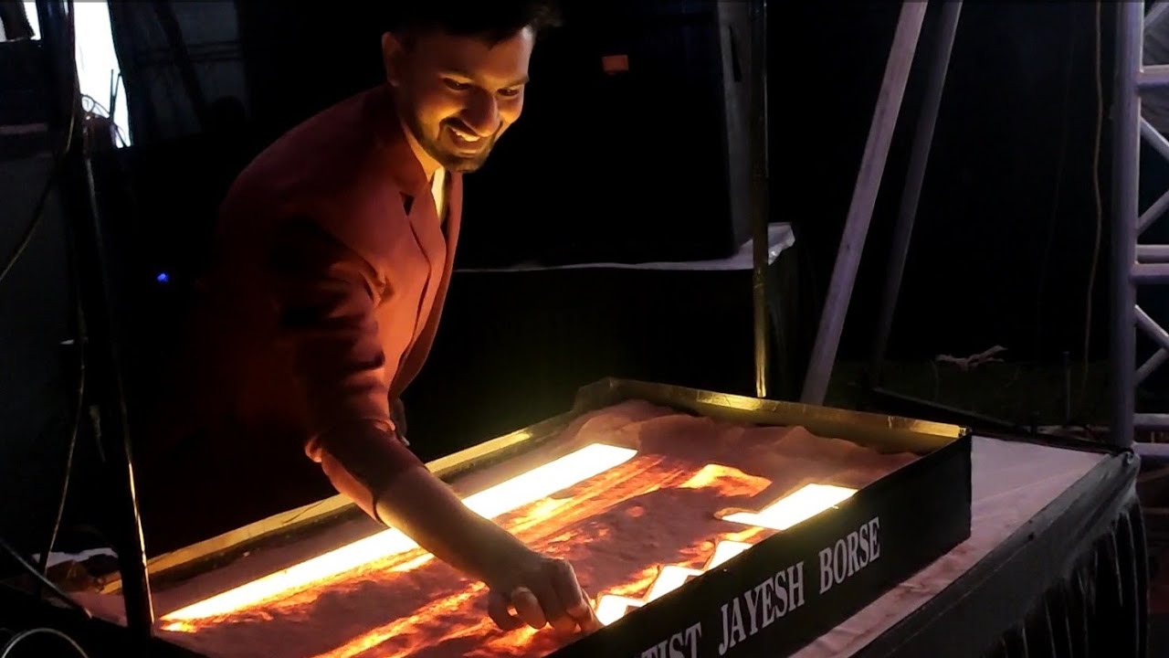Sand Art live shows by Sand Artist Jayesh Borse. Part-1 - YouTube