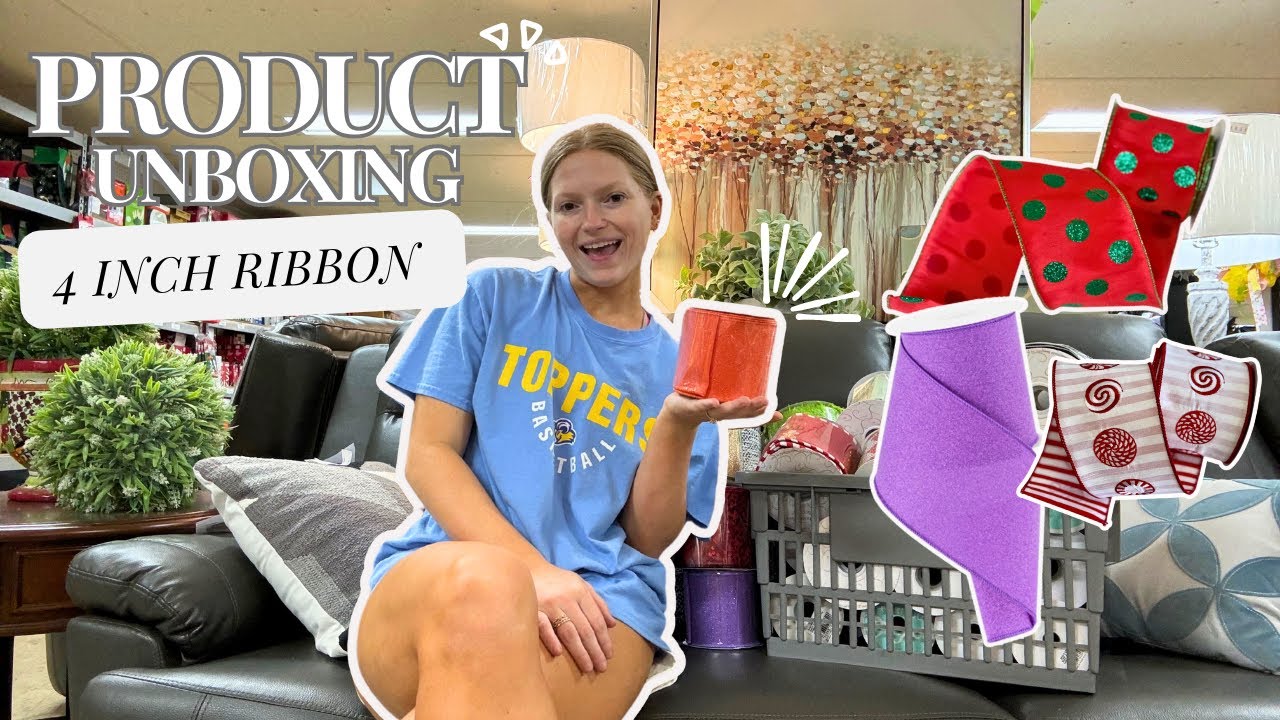 DESIGNER RIBBON/CHRISTMAS RIBBON/4 INCH RIBBON/UNBOXING/RIBBON ...