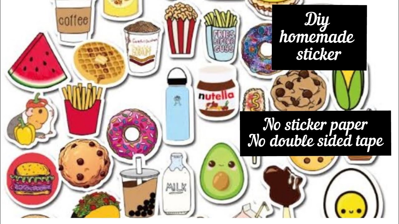 Diy homemade sticker How to make sticker at home step by step tutorial ...