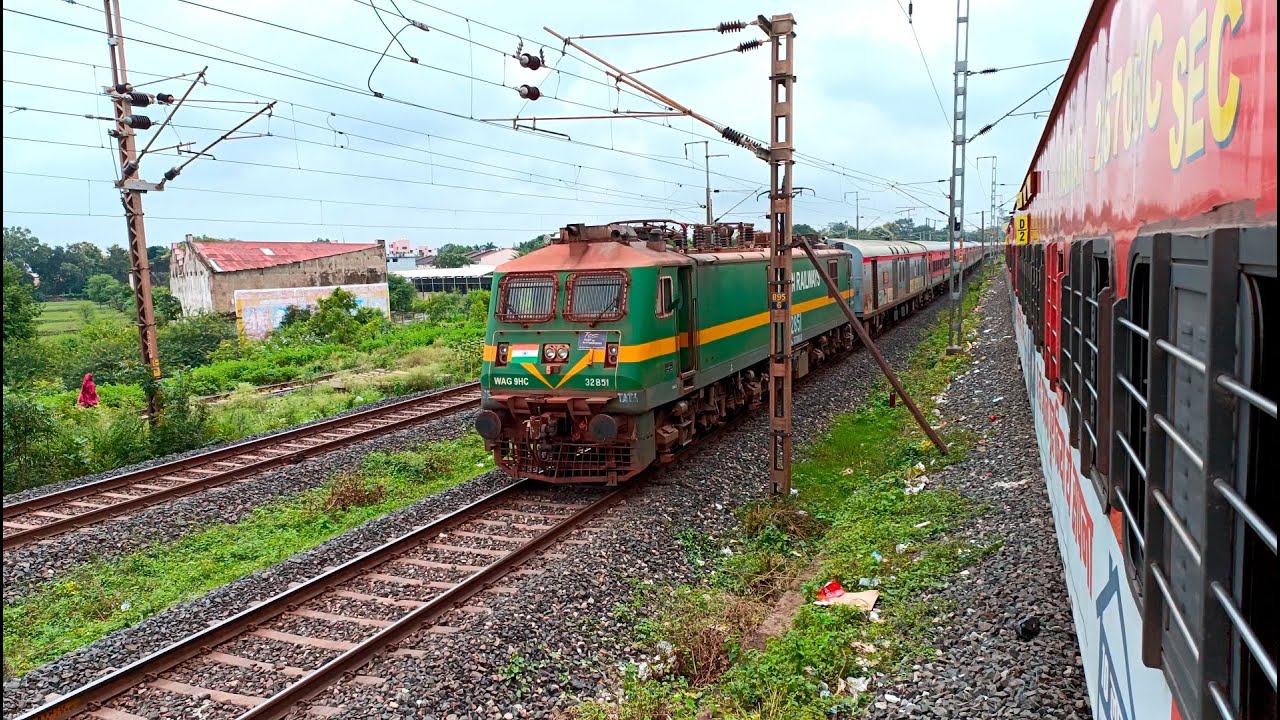 12410 NZM Raigarh Gondwana Express Hauled by offlink Tatanagar WAG9 ...