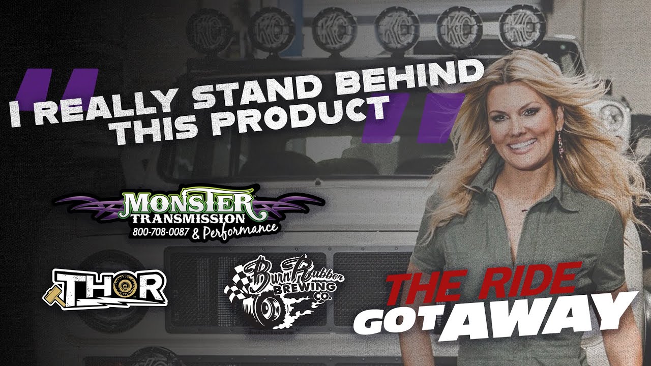 Courtney Hansen With Ride That Got Away Stands Behind Monster 2106