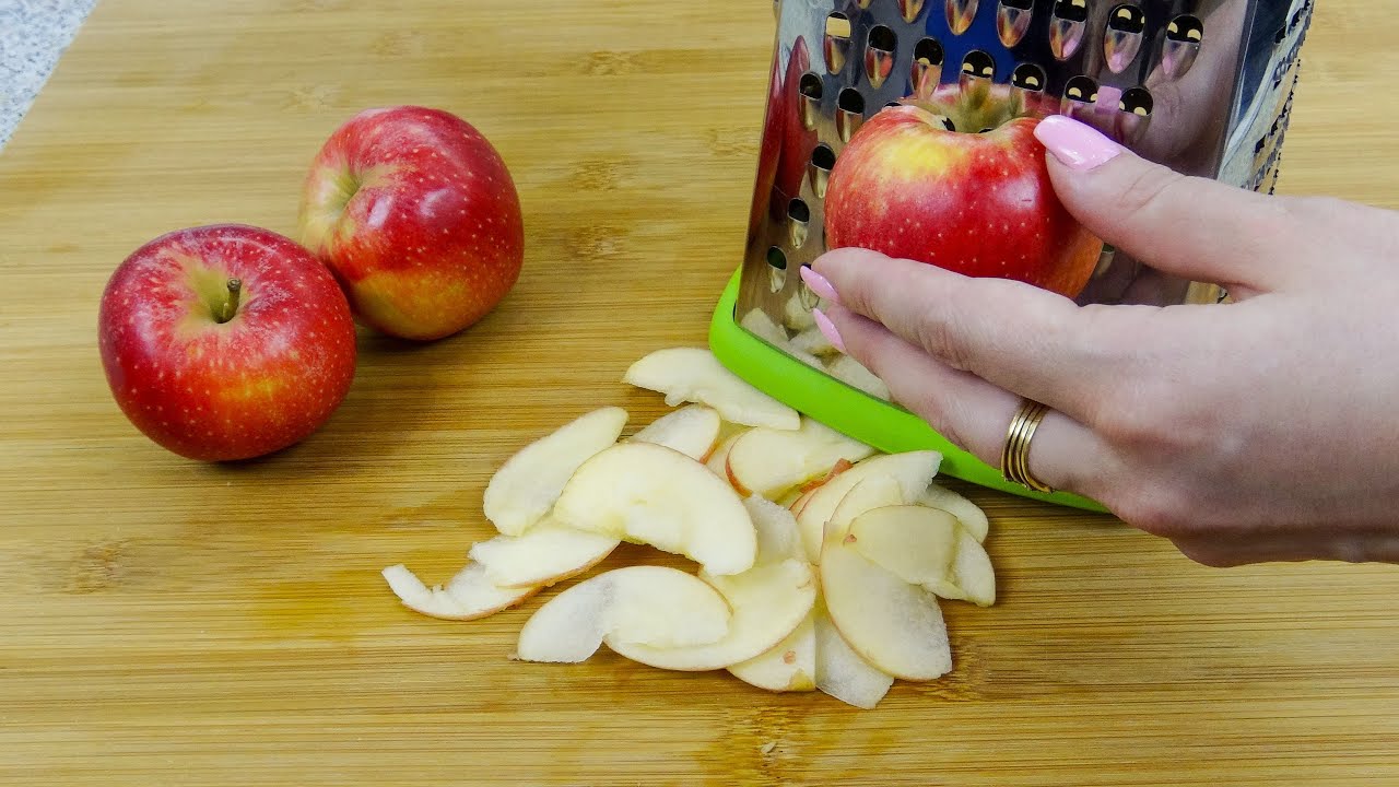 ¡Manzanas ralladas! ¡La famosa receta rápida, la receta ha acumulado ...