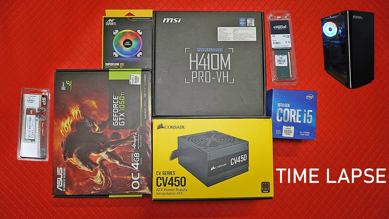 50K PC BUILD TIMELAPSE | intel core i5 and gtx 1050ti - YouTube