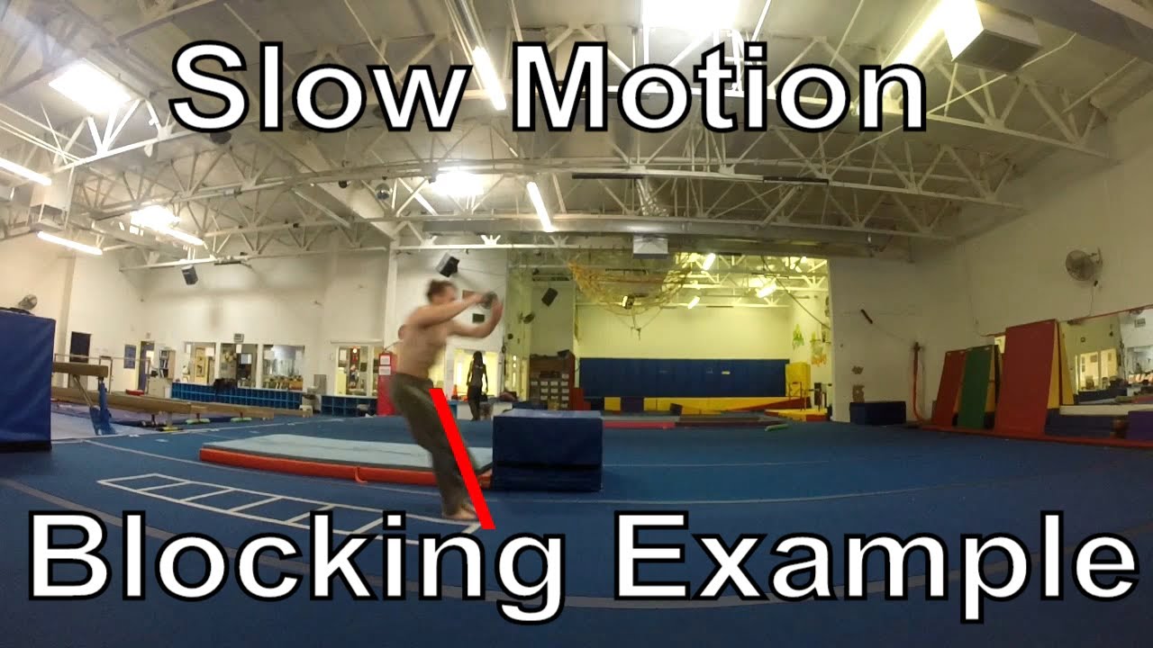 How to Block In Gymnastics and Tricking (slow motion example) - YouTube