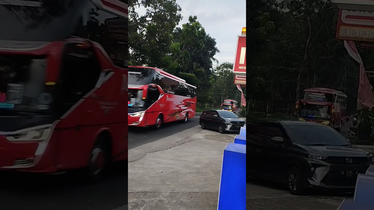 Konvoi Bus Persada di Tegalrejo Magelang #busmania #bus - YouTube