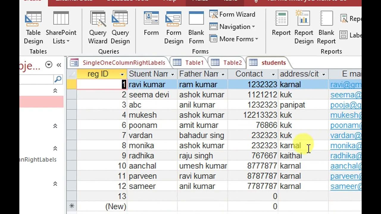 part 2 ms Access me create menu - YouTube
