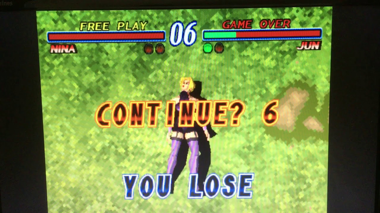 Tekken 2 - Nina Williams Ryona Game Over/Retry K.O. - YouTube