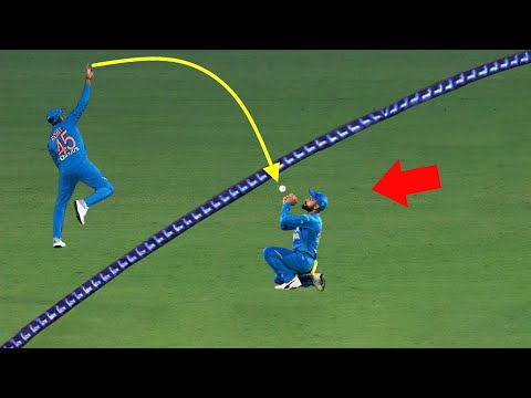 10 Shocking Boundary Line Assist Catches In Cricket 🦅