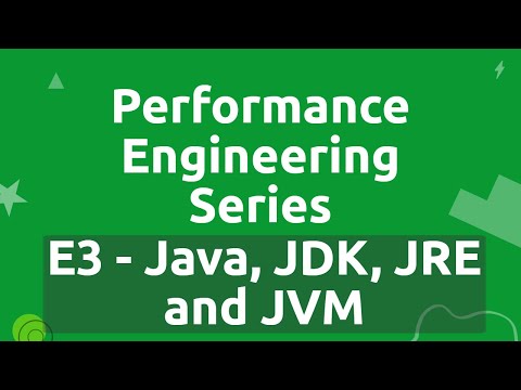 Performance Engineering Series - E3 - Java, JDK, JRE, and JVM - YouTube