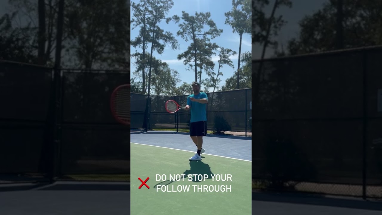 The tennis forehand technique- The follow through - YouTube