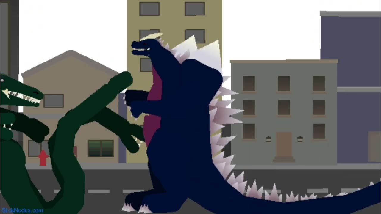 Biollante vs SpaceGodzilla Godzilla Kaiju Villains Battle Stick Nodes Animation - YouTube