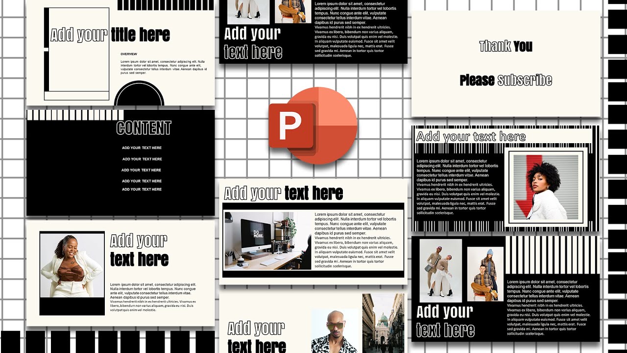 Aesthetic Black and White Powerpoint Template | Aesthetic PowerPoint ...