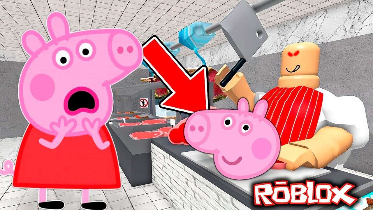 Peppa Pig Plays Escape The Butcher Shop in Roblox - YouTube