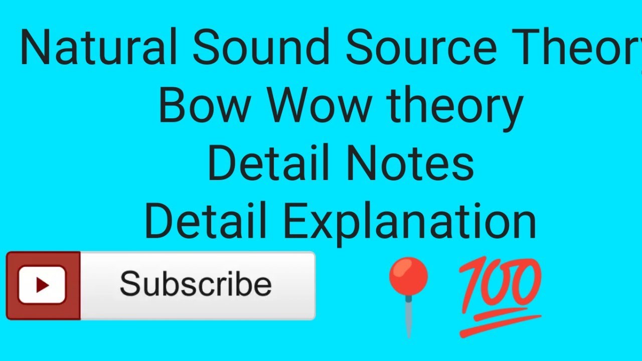 Natural sounds source theory..bow wow theory Complete notes available ...