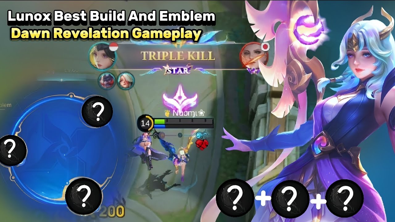 LUNOX BEST BUILD AND EMBLEM🔥Dawn Revelation Gameplay Top Global Lunox ...