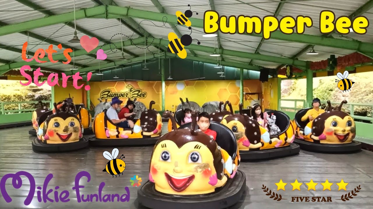 Wahana Mikie Funland Berastagi" Bumper Bee 🐝 " Boom-boom car - YouTube
