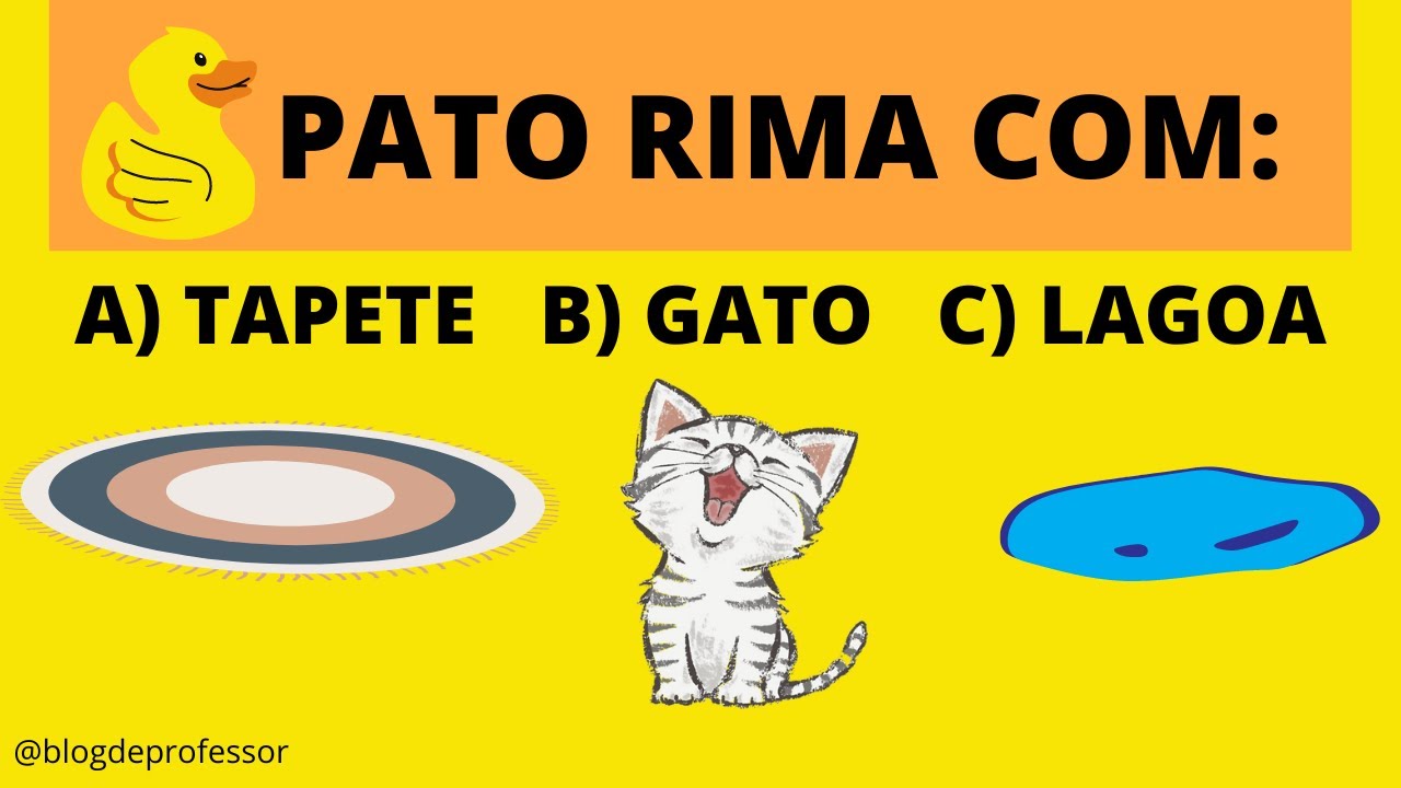 JOGO DA RIMA - APRENDENDO A RIMAR - YouTube