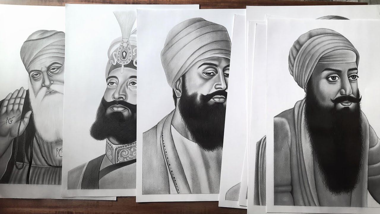 Ten Guru Drawings - One By One | Time-lapse - YouTube