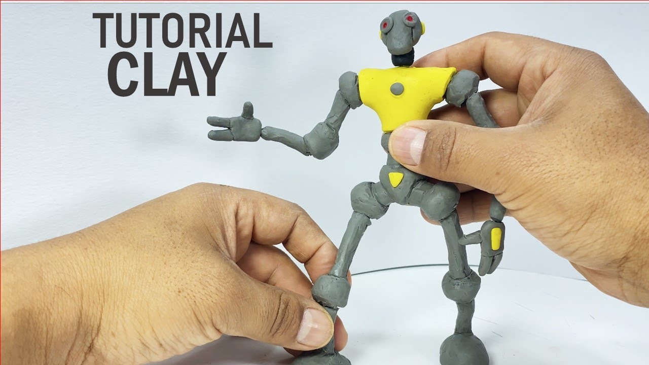 How to make an ARTICULATED ROBOT with plasticine or clay in steps - My ...