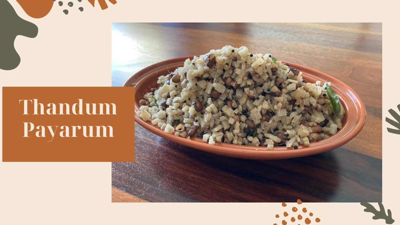 THANDUM PAYARUM | HOW TO COOK BANANA STEM | Weight loss recipe | Banana ...