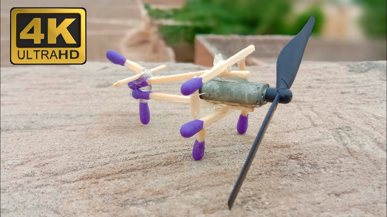 how to make a airplane from match box | how to make a helicopter with ...