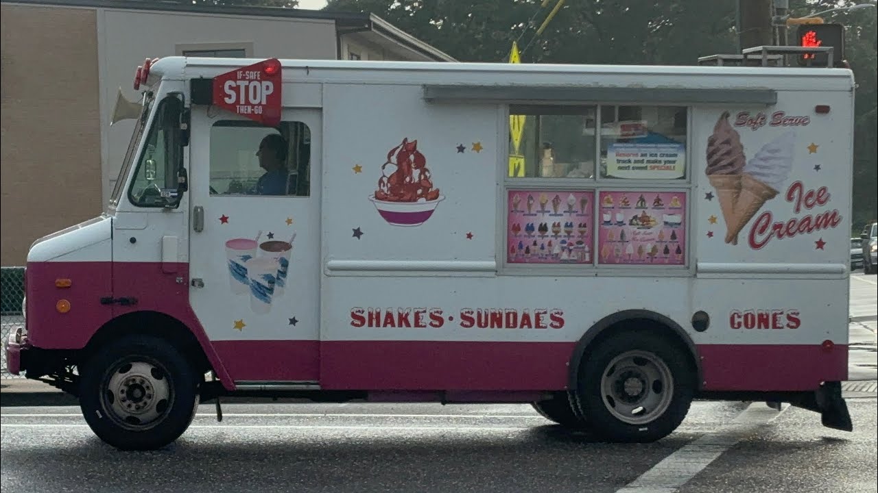 The Soft Serve Ice Cream Truck on the road and about to start its route ...