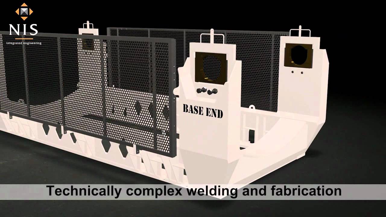 Fuel flask transport frame - Nuclear - YouTube