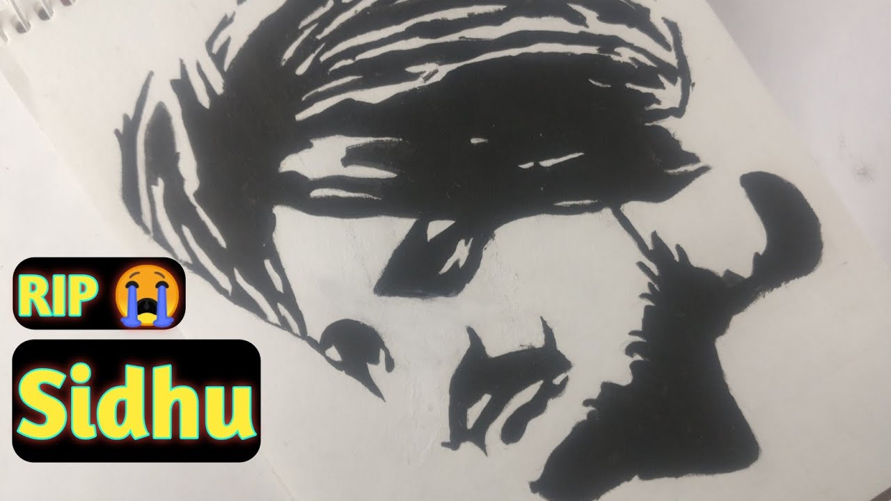 Tribute to Sidhu Moose Wala | How to Draw Sidhu Moose Wala | Easy ...
