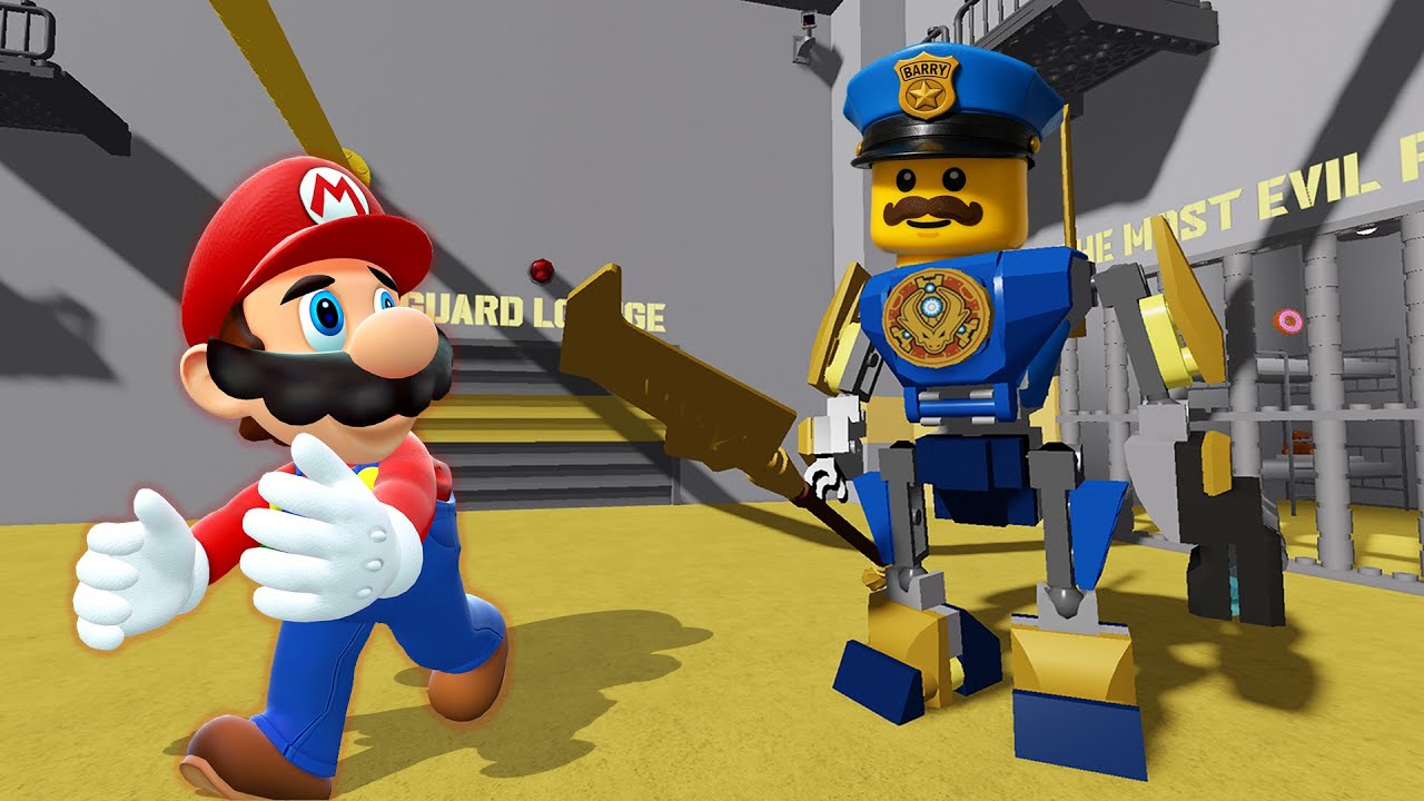 Escaping LEGO Barry in Roblox! Mario Plays: BARRY PRISON RUN - YouTube