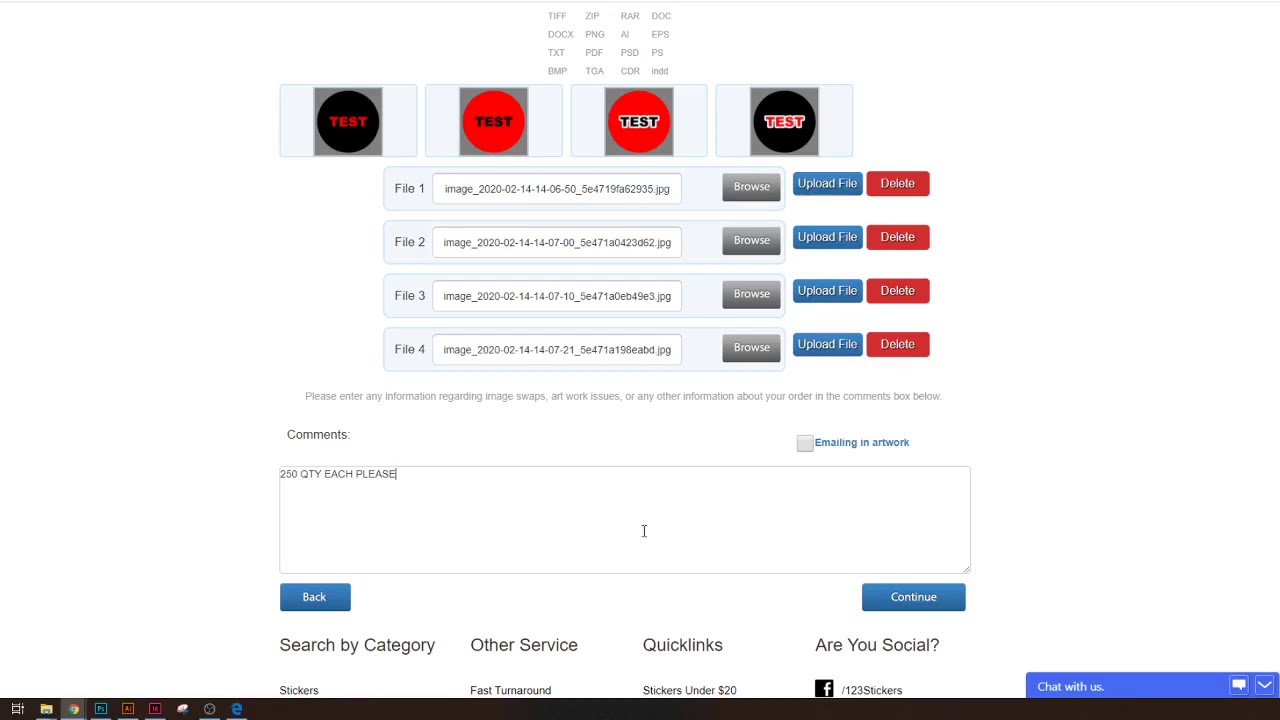 How to order custom red and black gang run screen printed stickers at ...