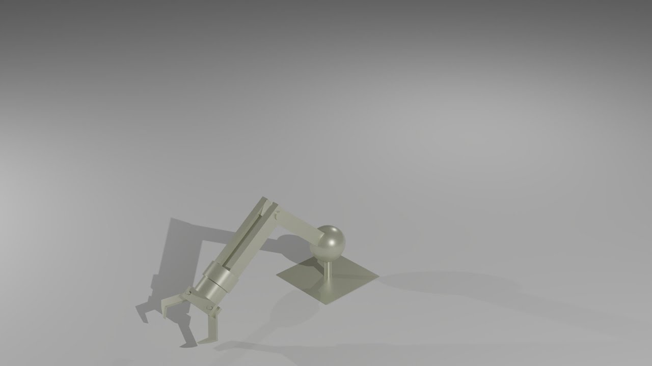 Blender rendering of articulated robot arm - YouTube