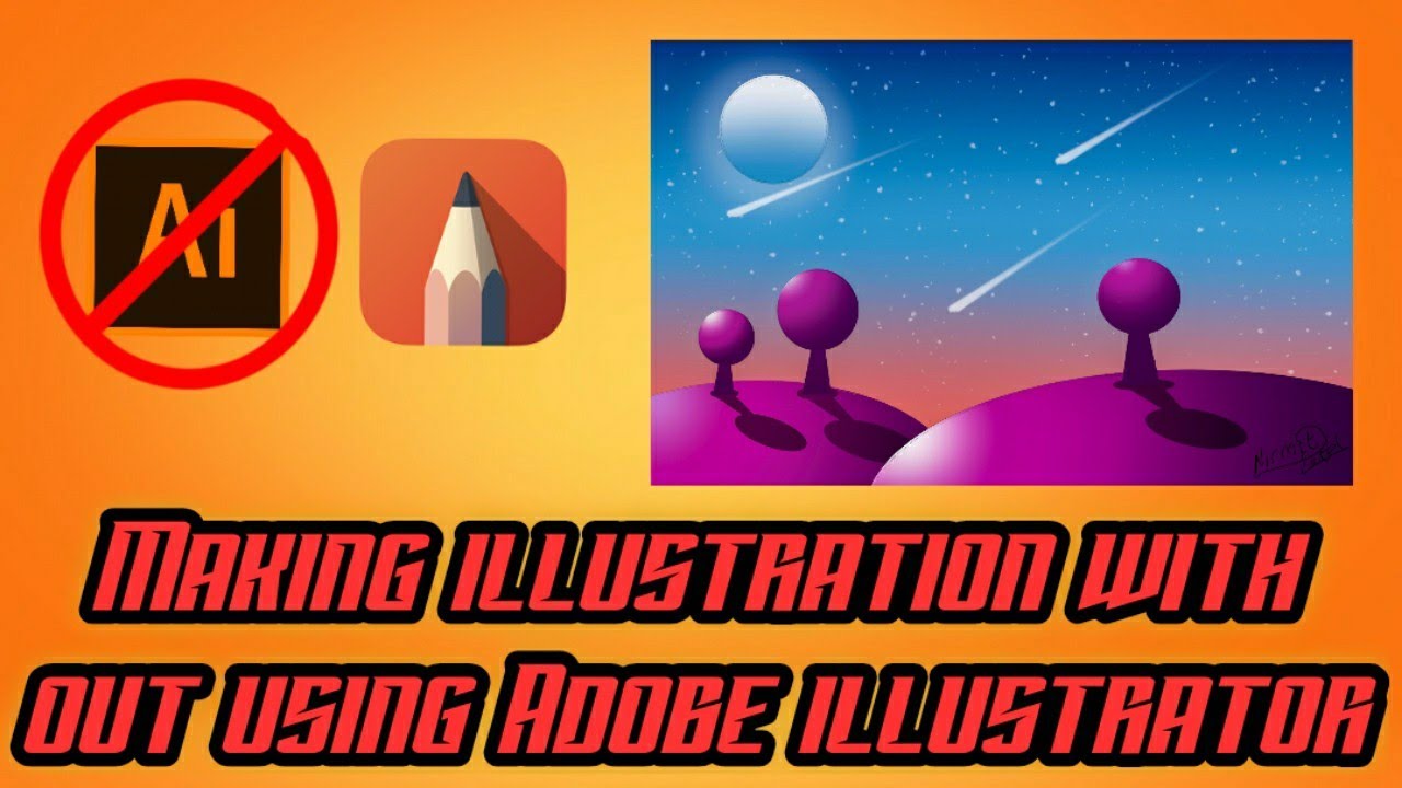 Making illustration using autodesk sketchbook and not by adobe ...