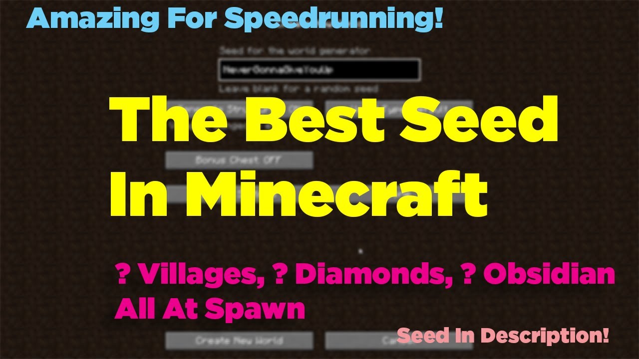The Best Survival/Speedrunning Seed For Minecraft 1.17.1 - YouTube