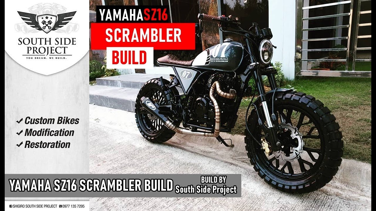 YAMAHA SZ16 SCRAMBLER BUILD - YouTube