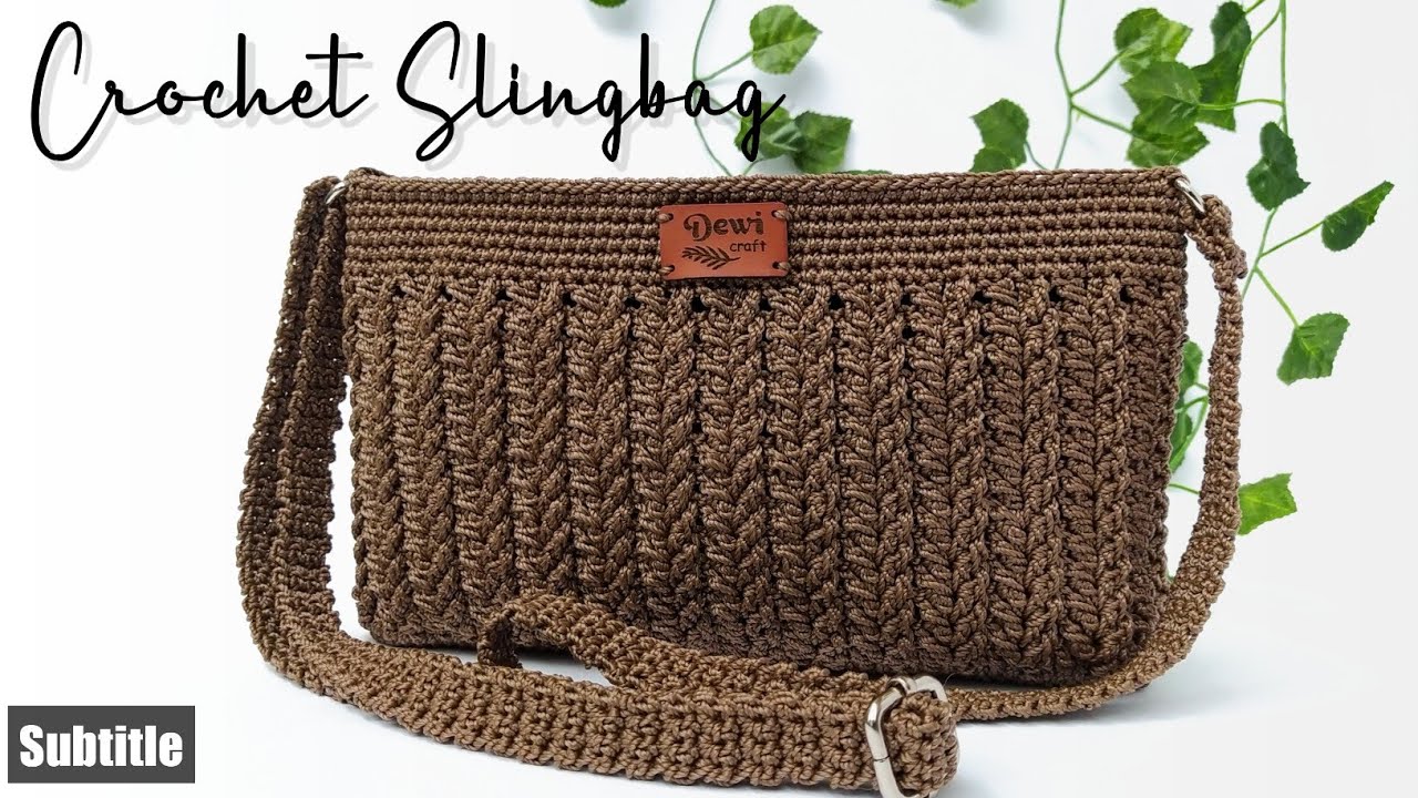 TUTORIAL MEMBUAT TAS RAJUT SELEMPANG MUDAH UNTUK PEMULA - TAS RAJUT ...