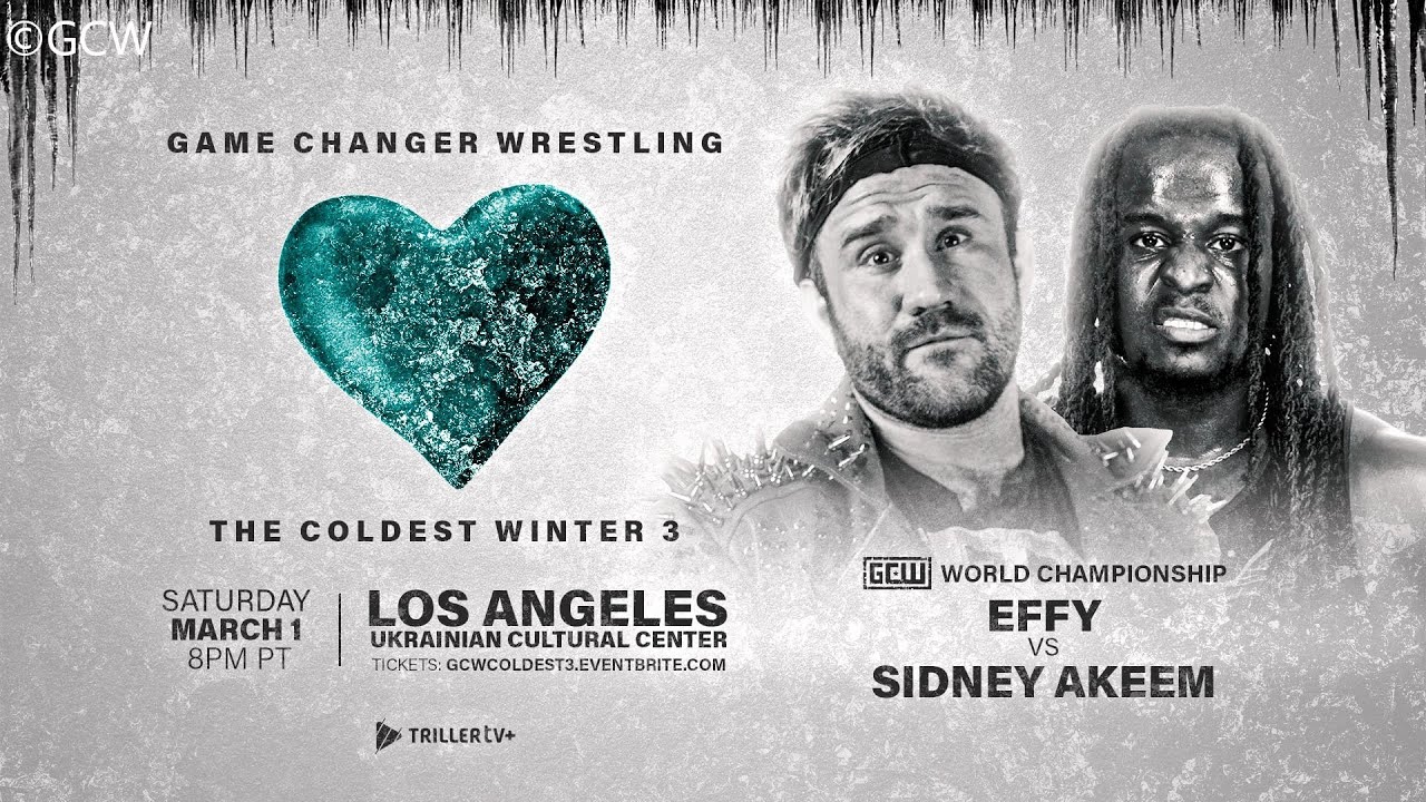 Effy (c) v Sidney Akeem / GCW World Title Match / GCW The Coldest ...
