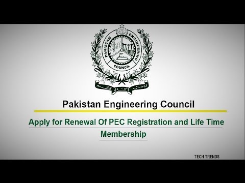 How To Apply for Renewal Of PEC Registration and Life Time Membership ...
